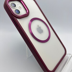 CLEAR RED Magsafe for iPhone 11 Metallic - Etsy