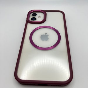 CLEAR RED Magsafe for iPhone 11 Metallic - Etsy