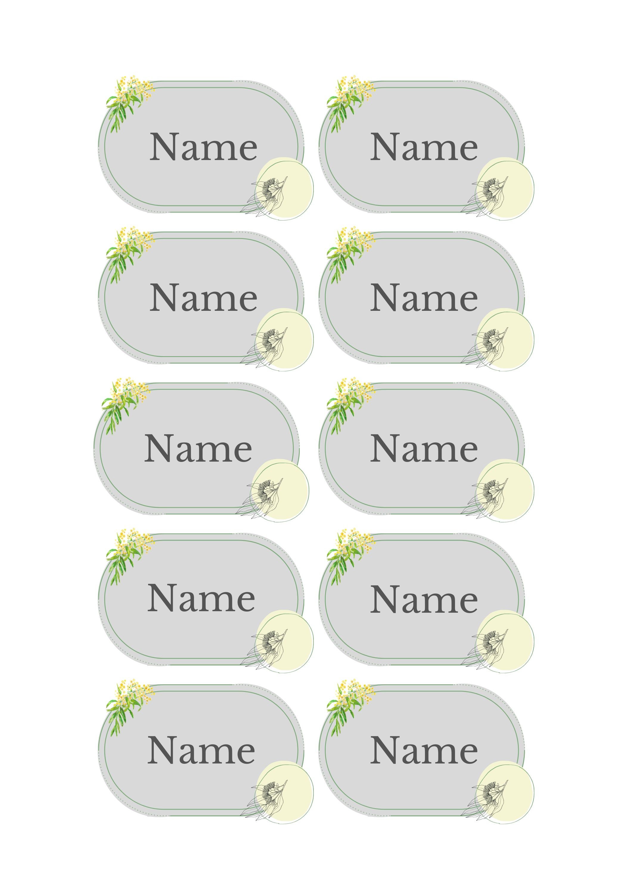 Kindy Name Tags Childcare Name Tags Classroom Name Tags Earthy Floral ...