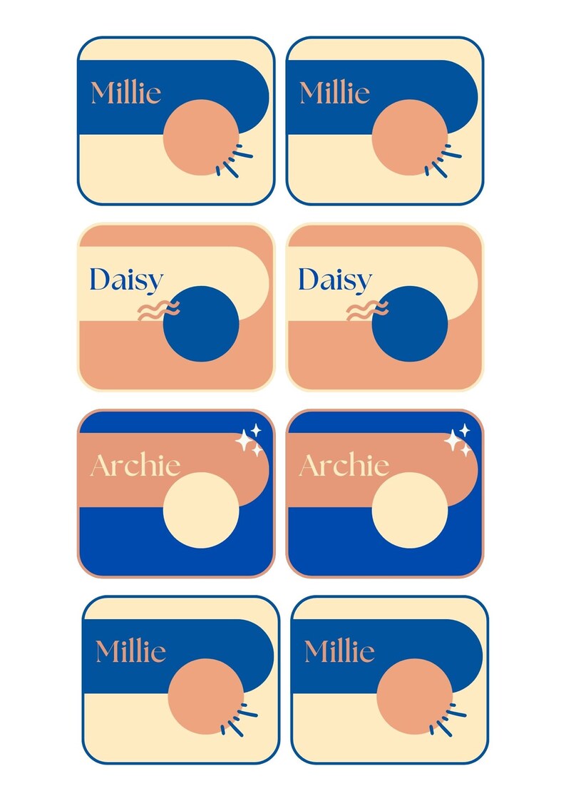 Cute Modern Classroom Name Tags Childcare Name Tags Classroom Labels ...