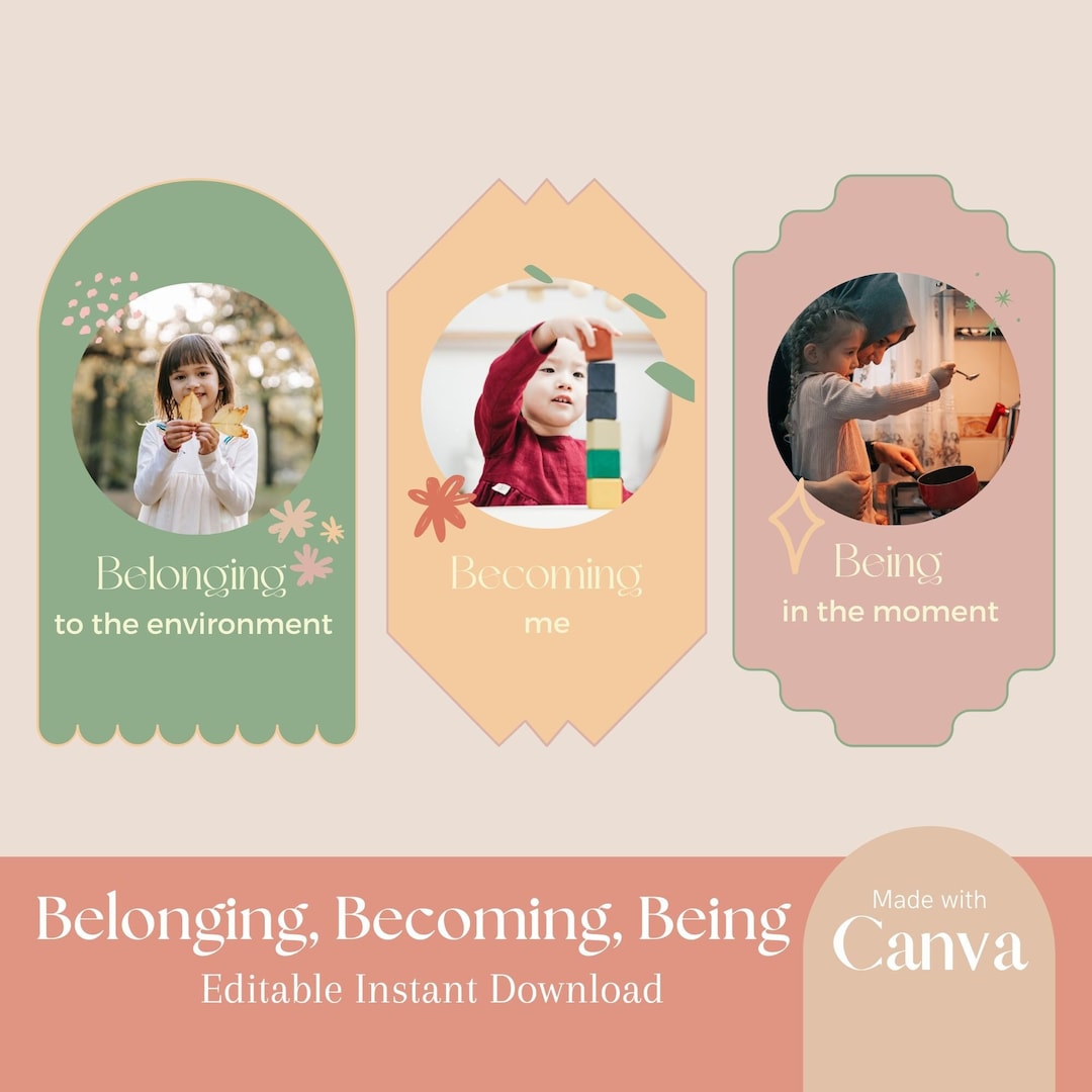 Belonging Being Becoming Fun Display Childcare EYLF Classroom Display ...