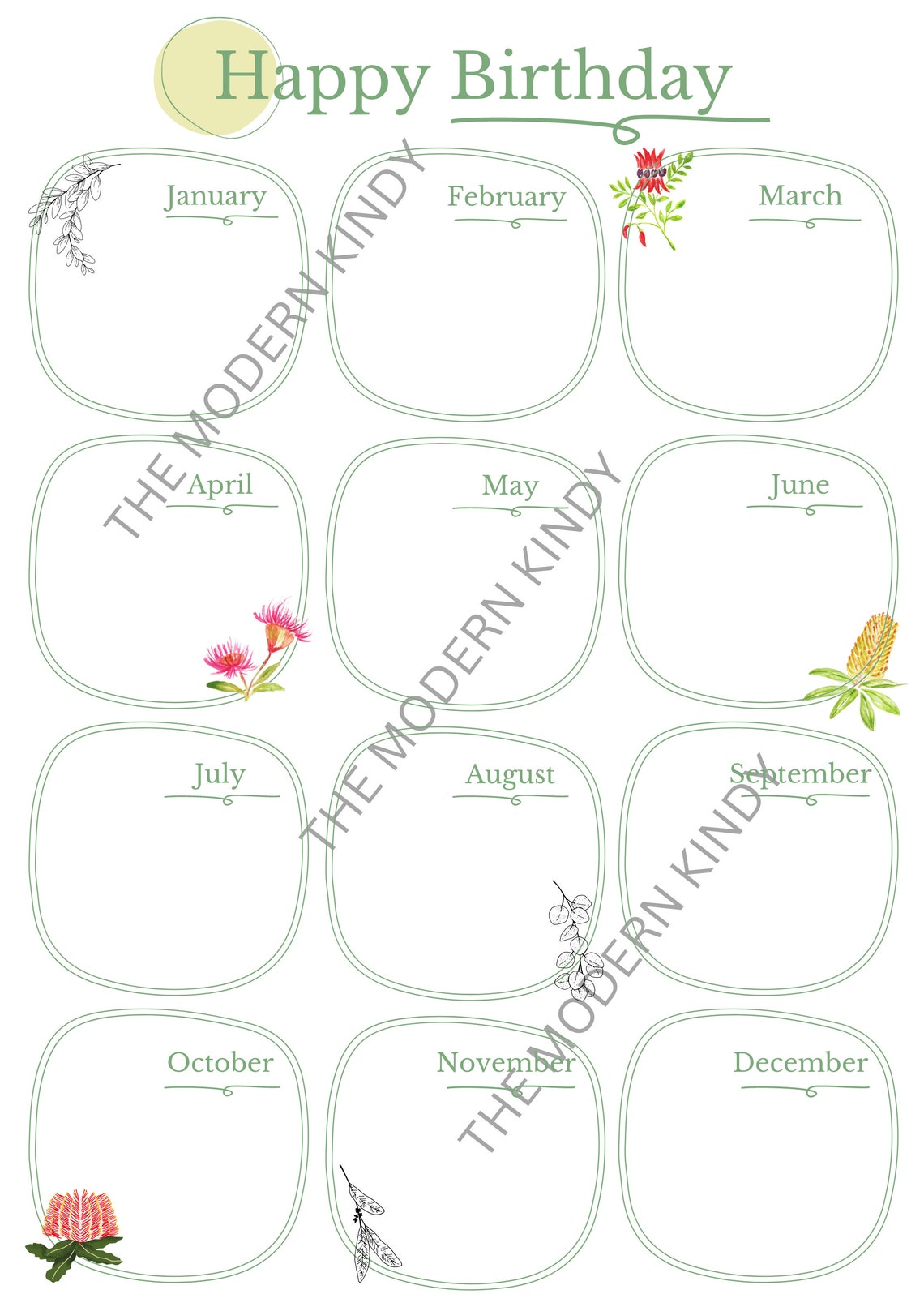 Classroom Birthday Chart Childcare Birthday Chart Classroom Decor ...