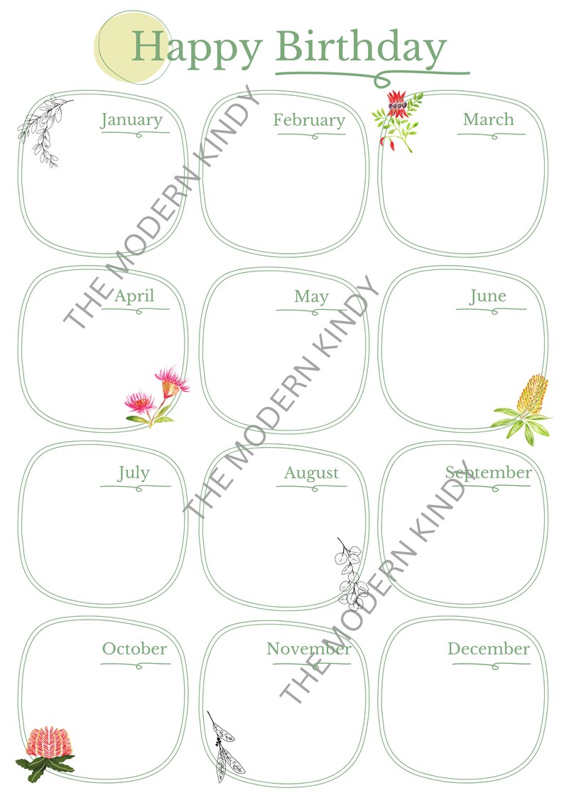 Classroom Birthday Chart Childcare Birthday Chart Classroom Decor ...