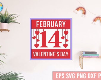 February 14 Svg - Etsy