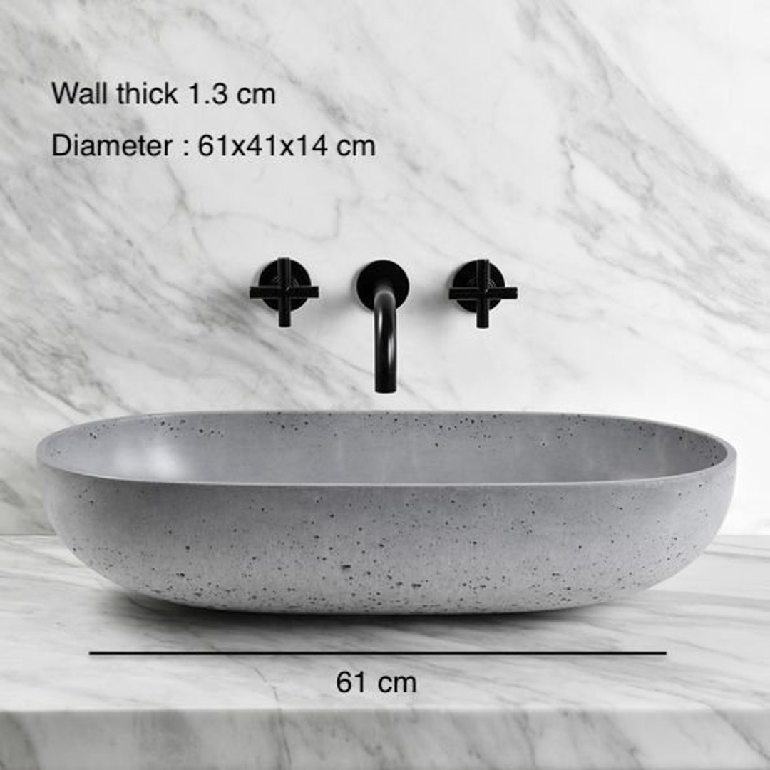 Concrete Sink Mold Oval Basin STL File for Silicone Basin Mold Cement ...