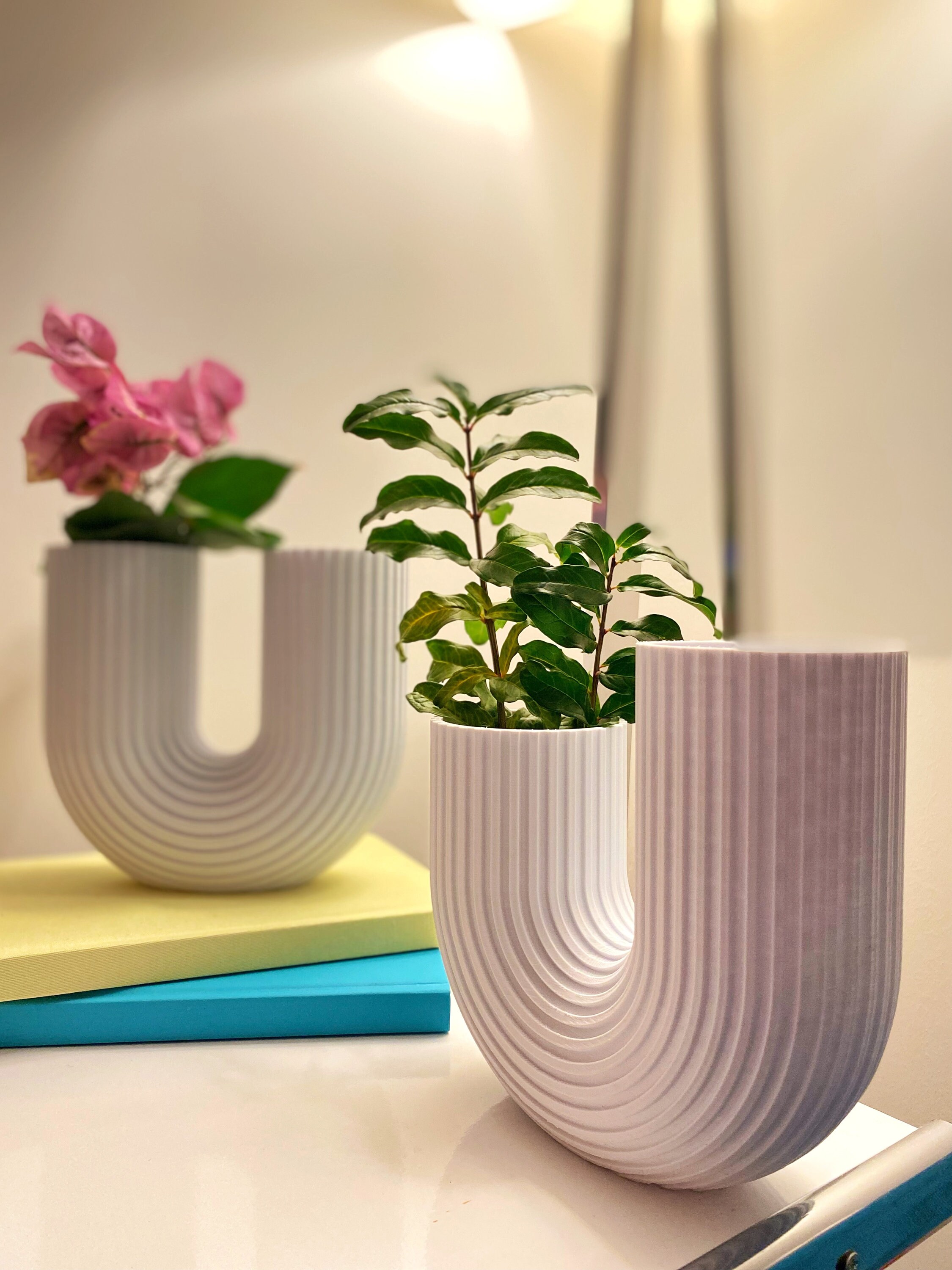 U VASE White Unique Design Objects Perfect for Your Plants and Flowers Nordic Vase U Shaped Vase ...