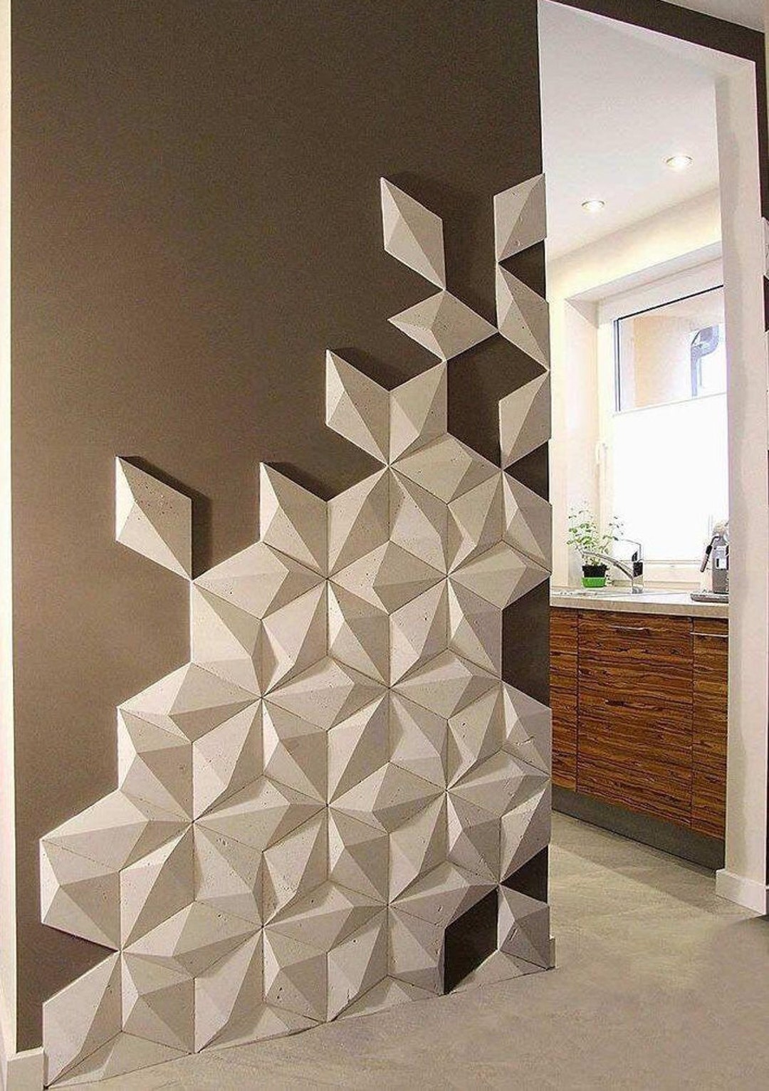 Wall Diamond Tile Silicone Mold for Concrete, Cement Crafts Molds ...