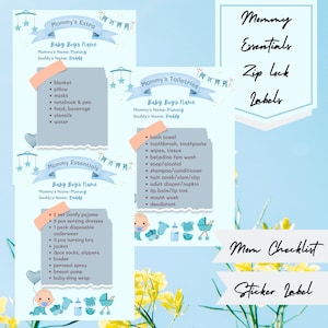 Baby Boy Editable Hospital Documents Sticker Labels Hospital - Etsy