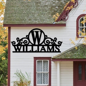 Personalized Outdoor Name Sign Metal Last Name Sign Family Name Sign ...