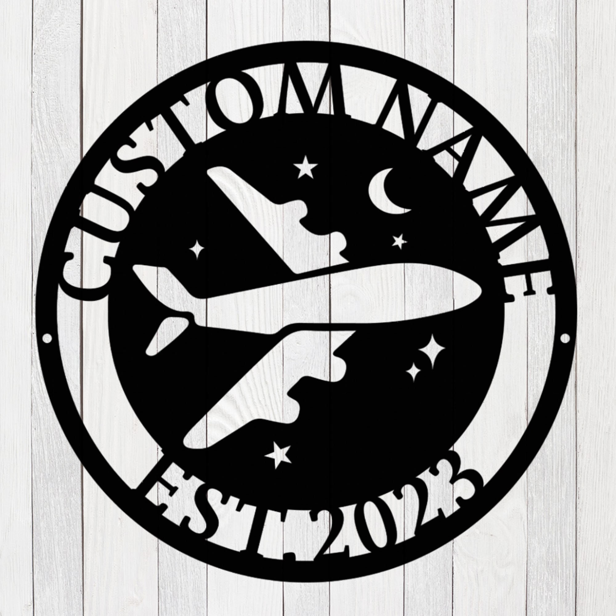 Custom Airplane Metal Wall Art Pilot Name Sign Decoration for - Etsy
