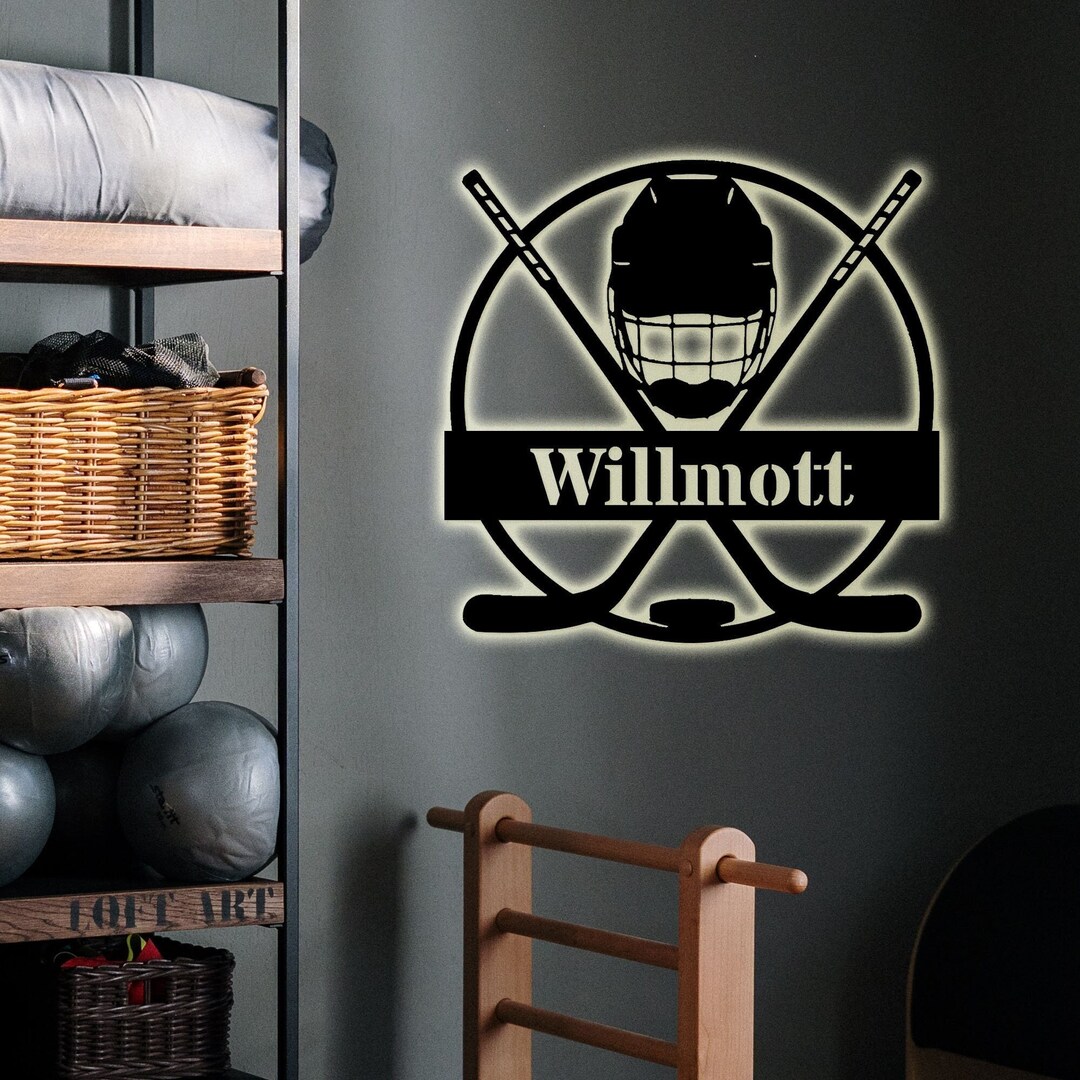 Custom Hockey Player Sign Personalized Hockey Sign Hockey Player Name ...