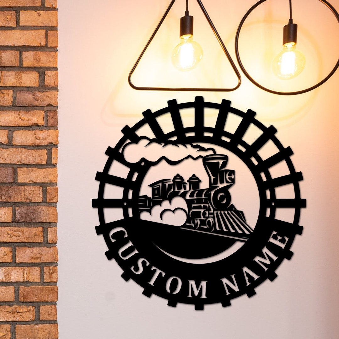 Custom Train Metal Wall Art Train Metal Sign Personalized Train Sign ... Custom Train Metal Wall Art Train Metal Sign Personalized Train Sign ...