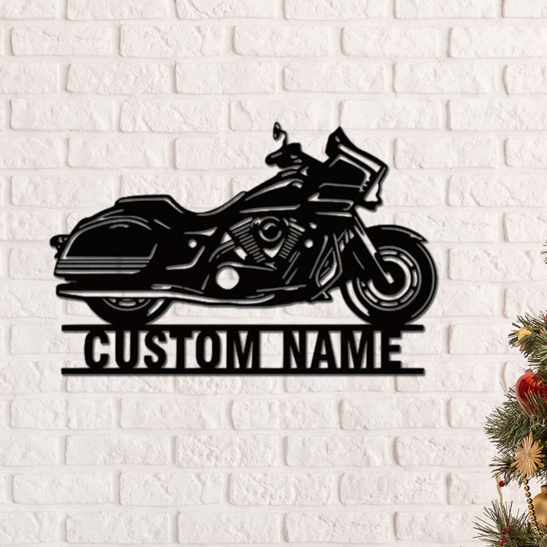Custom Motorcycle Garage Metal Sign Harley Davidson Metal Wall Art