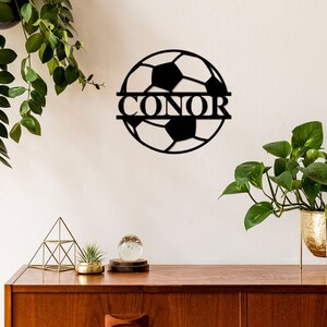 Personalized Soccer Metal Wall Art Soccer Metal Wall Decor Football ...