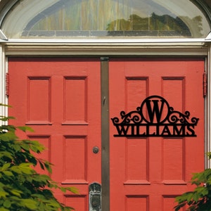 Personalized Outdoor Name Sign Metal Last Name Sign Family Name Sign ...