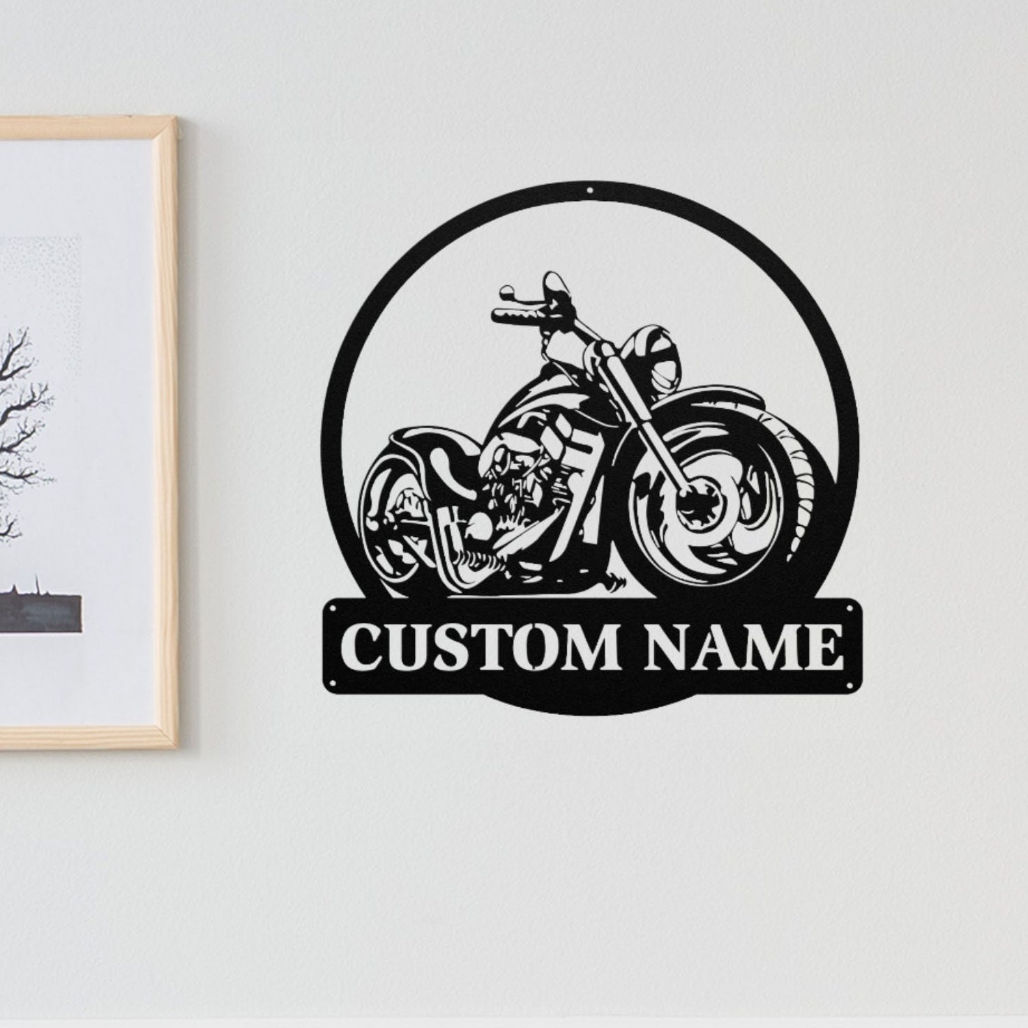 Custom Motorcycle Sign Harley Davidson Metal Wall Art - Etsy