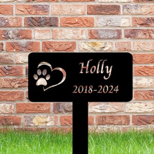 Custom Pet Memorial Stake Pet Memorial Plaque With Stake Pet Grave ...