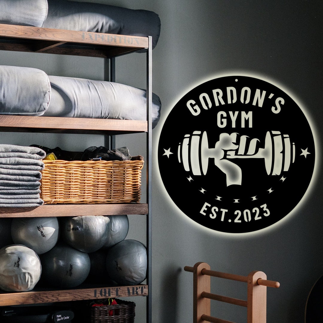 Personalized Home Gym Metal Wall Art Gym Signs Crossfit Sign Workout ...
