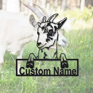Goat Metal Sign Custom Goat Metal Wall Art ,personalized Metal Goat ...