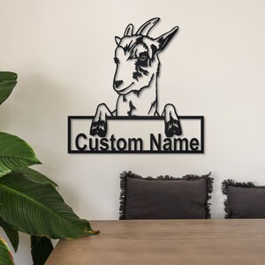Goat Metal Sign Custom Goat Metal Wall Art ,personalized Metal Goat ...