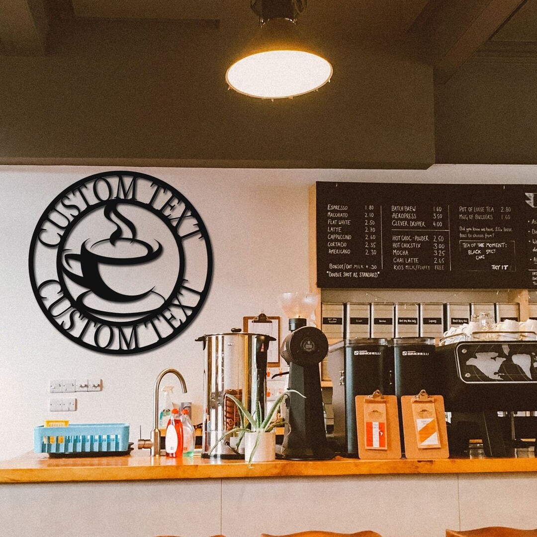 Custom Coffee Bar Sign Metal Coffee Bar Wall Hanging Home - Etsy