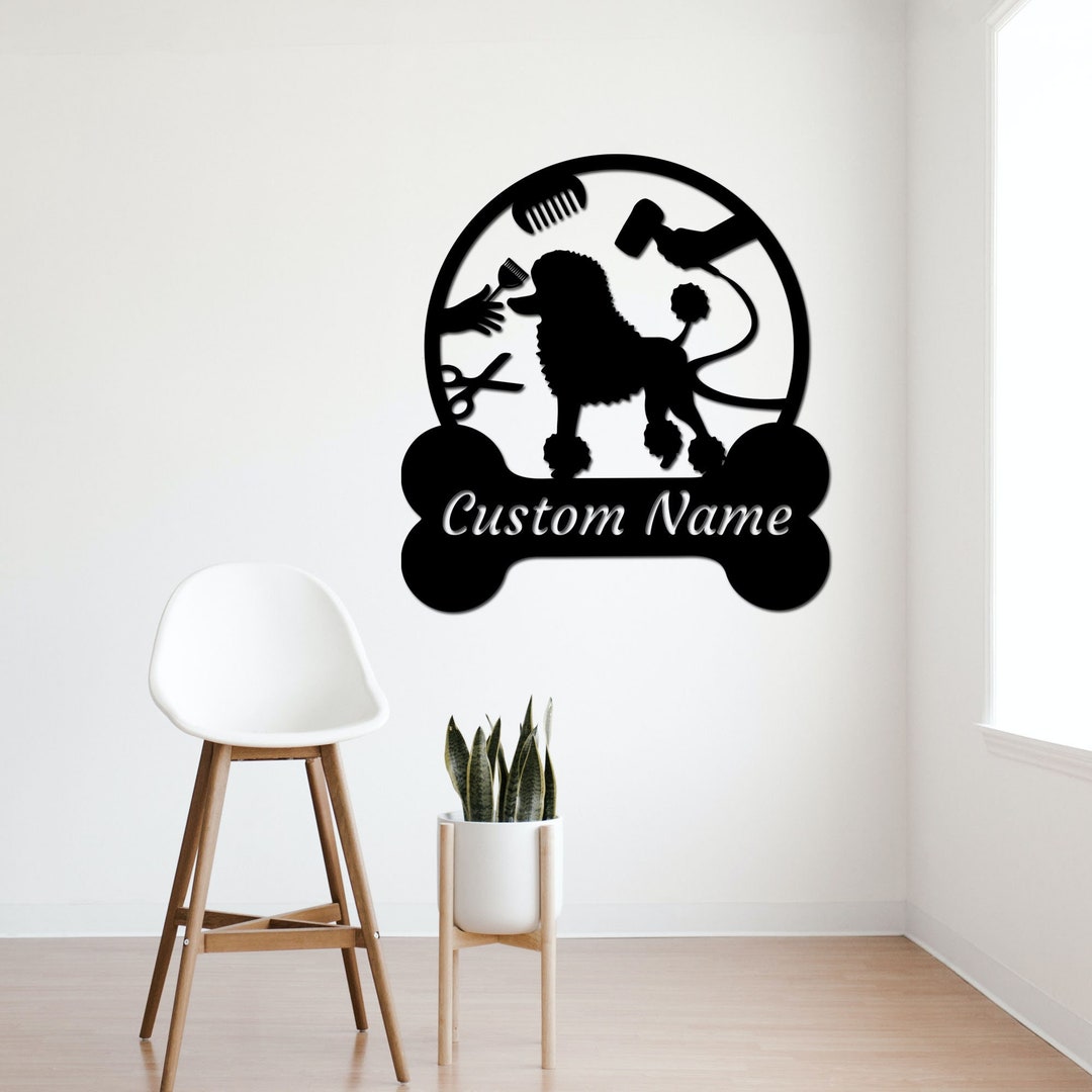 Custom Dog Grooming Sign Pet Grooming Hair Salon Metal Sign Grooming ...