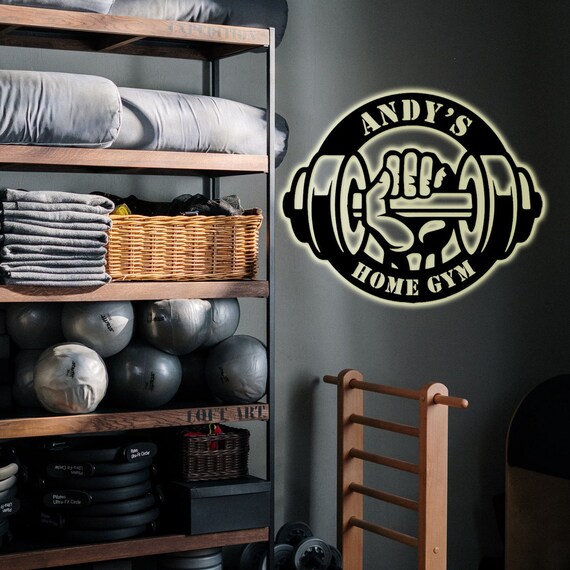 Personalized Gym Metal Sign Home Gym Signs Powerlifting Sign - Etsy