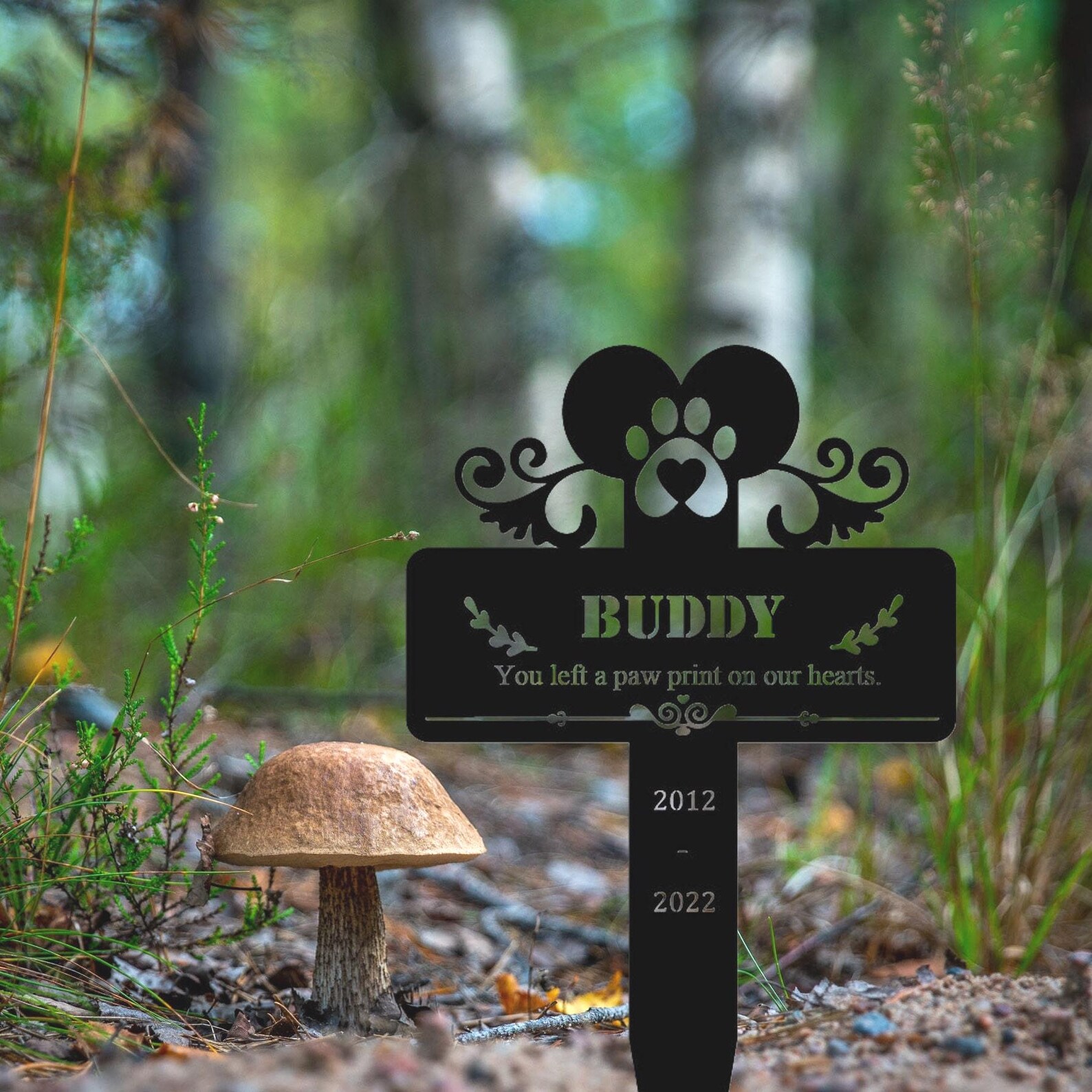 Custom Dog Memorial Stake Metal Dog Grave Stake Memorial Plaque With ...