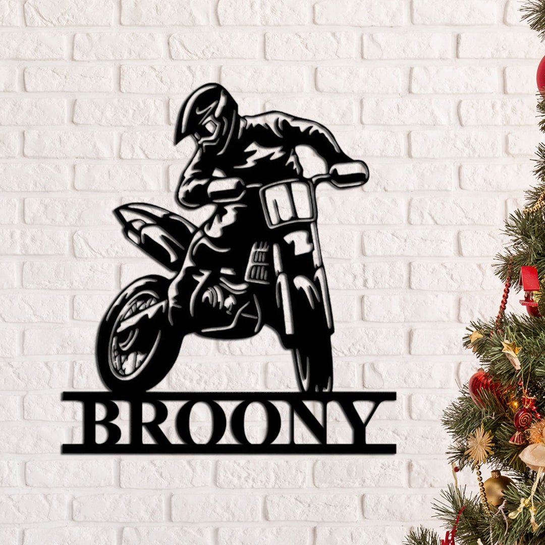 Custom Motorcycle Metal Wall Art Motorcycle Sign Personalized Biker ...