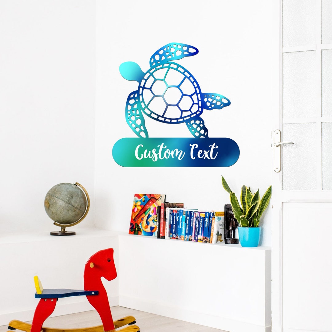 Metal Sea Turtle Sign,colorful Metal Turtle Wall Decor,metal Turtle ...