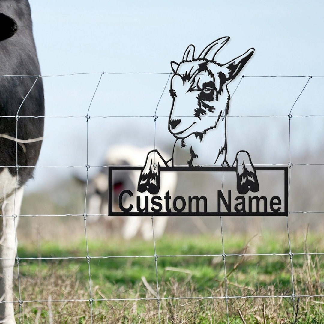 Goat Metal Sign Custom Goat Metal Wall Art ,personalized Metal Goat ...