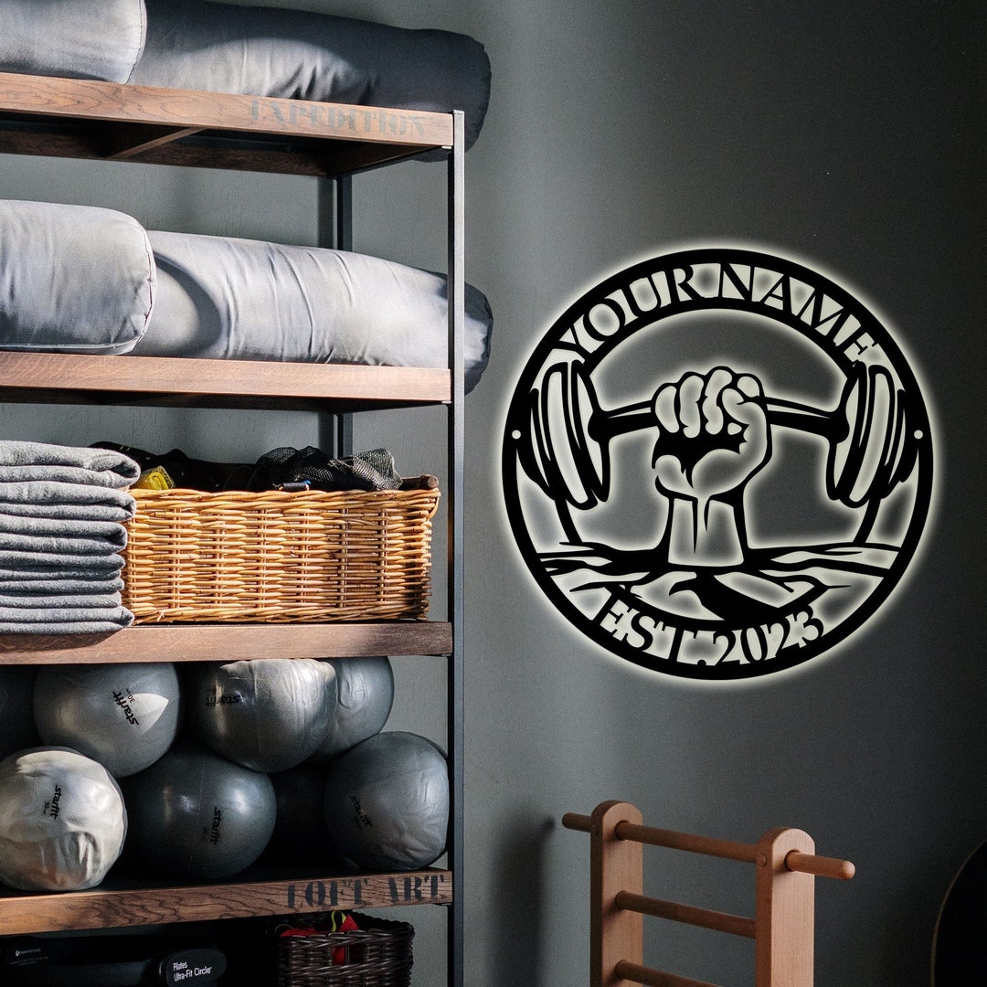 Personalized Home Gym Signs Crossfit Sign Workout Room Sign Fitness ...