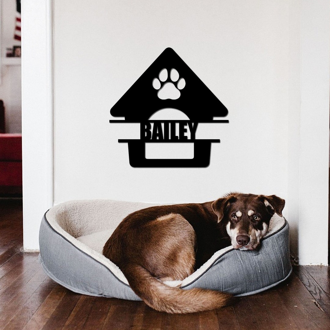 Dog House Sign Personalized Dog Name Sign Porch Decor Personalized Dog ...