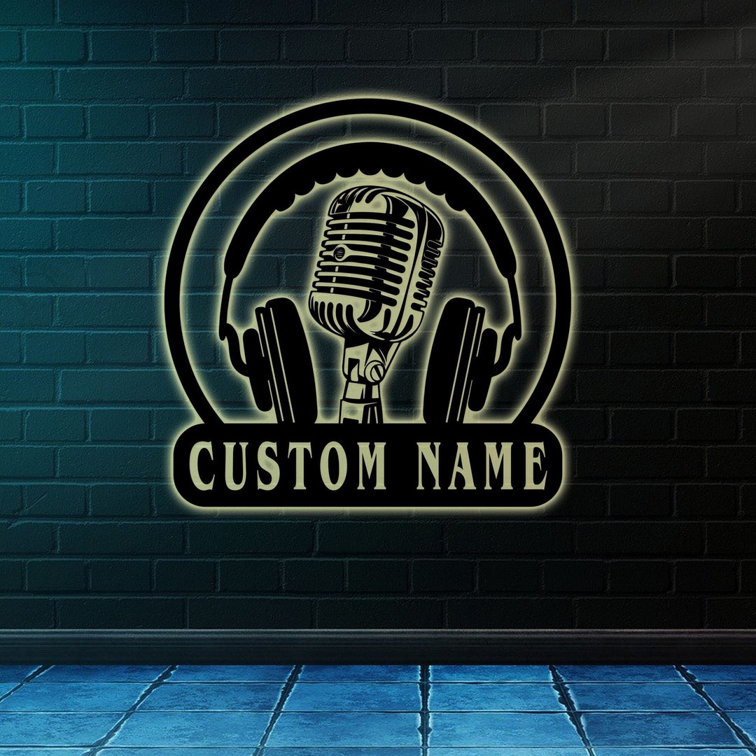 Custom Music Audio Studio Metal Wall Art Recording Studio Sign ...