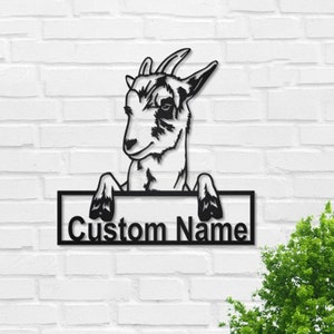 Goat Metal Sign Custom Goat Metal Wall Art ,personalized Metal Goat ...