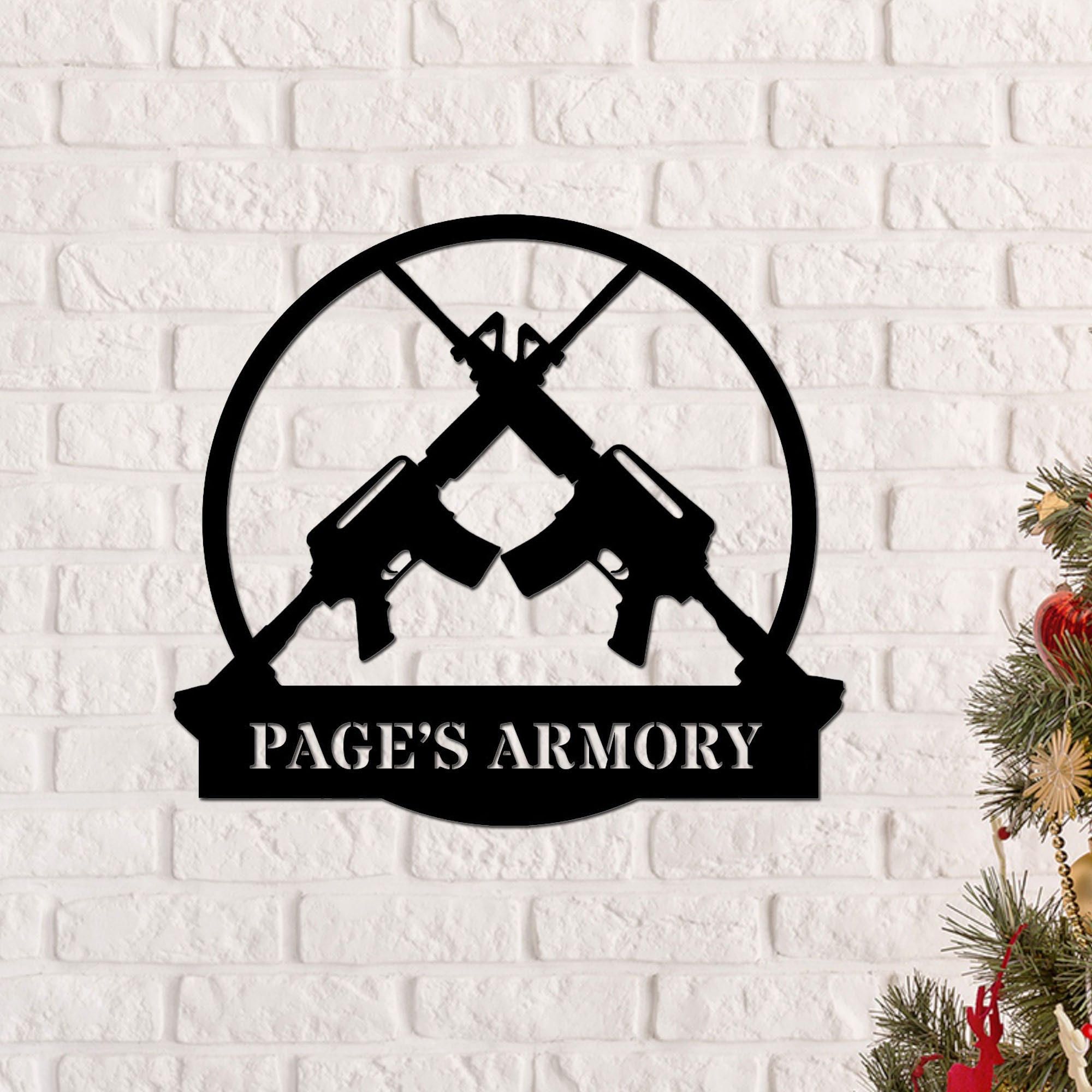 Custom Gun Sign Gun Metal Sign Personalized Gun Metal Wall Art Gun ...