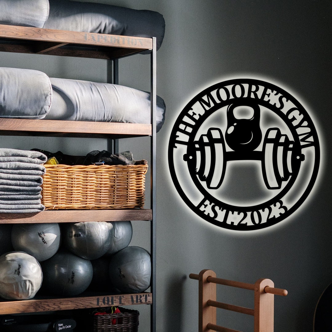 Personalized Home Gym Signs Crossfit Sign Workout Room Sign Fitness ...