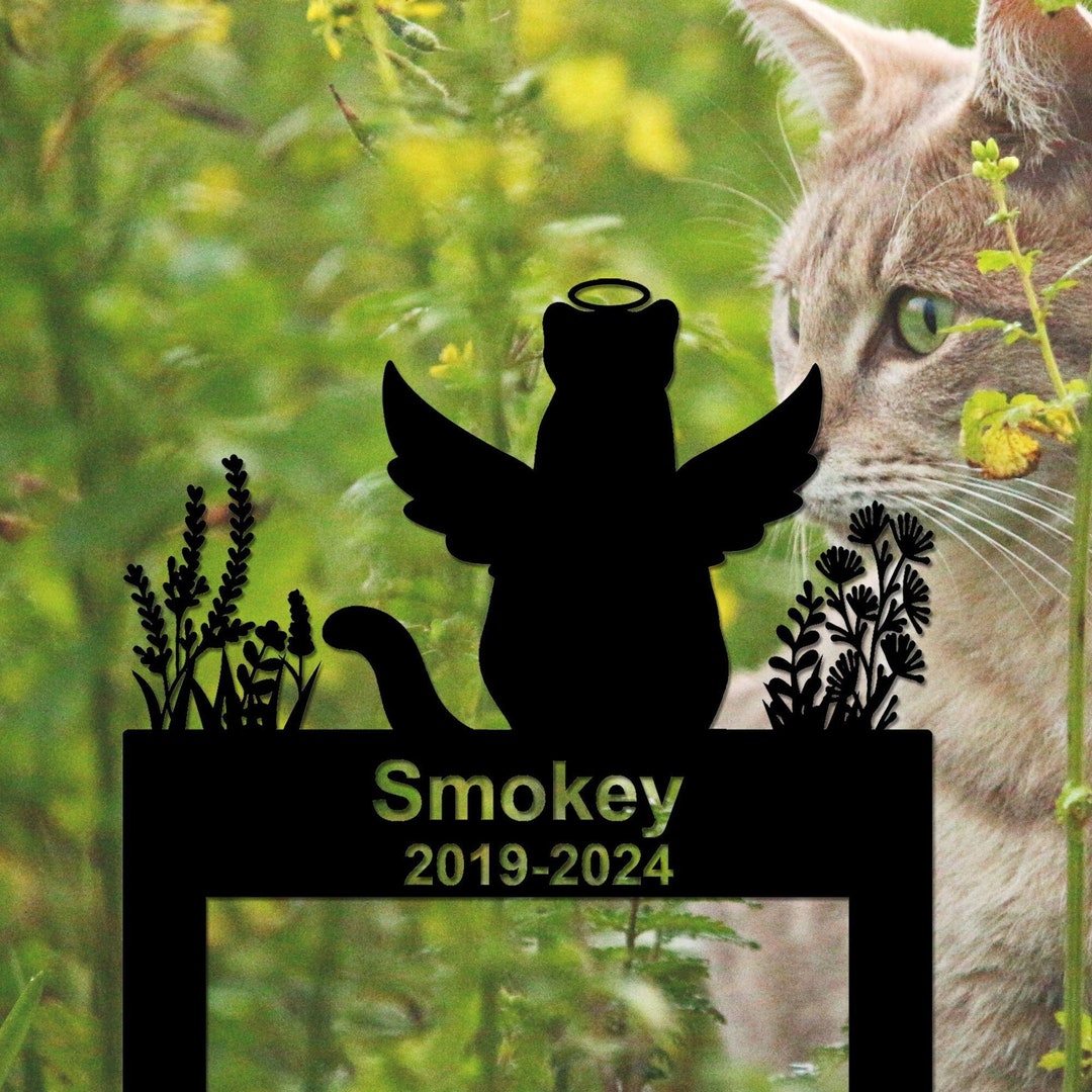 Cat Memorial Stake Custom Cat Memorial Plaque With Stake Cat Grave ...