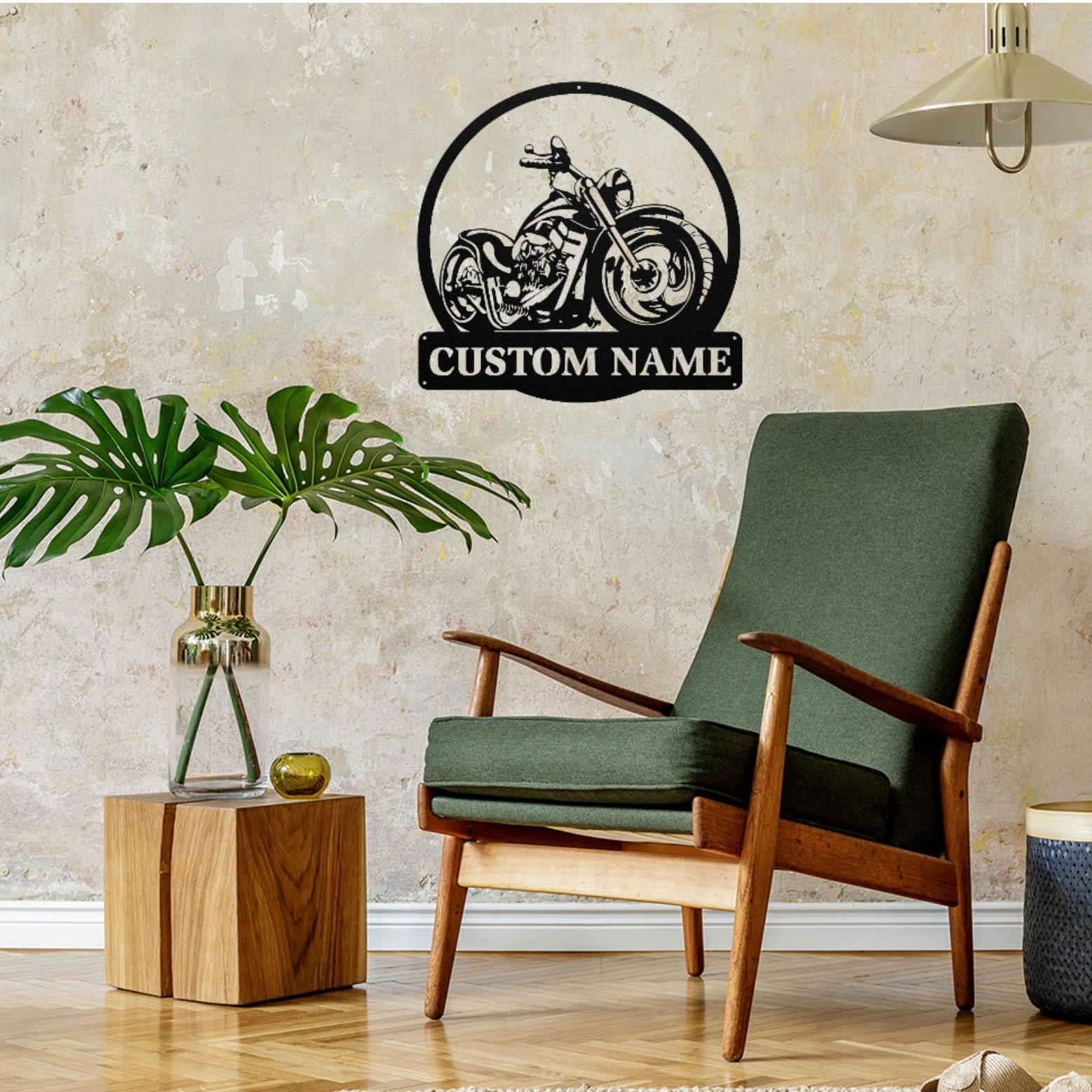 Custom Motorcycle Sign Harley Davidson Metal Wall Art Etsy