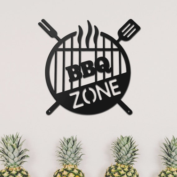 Personalized BBQ Grill Name Sign Custom Metal Sign Wall Art - Etsy