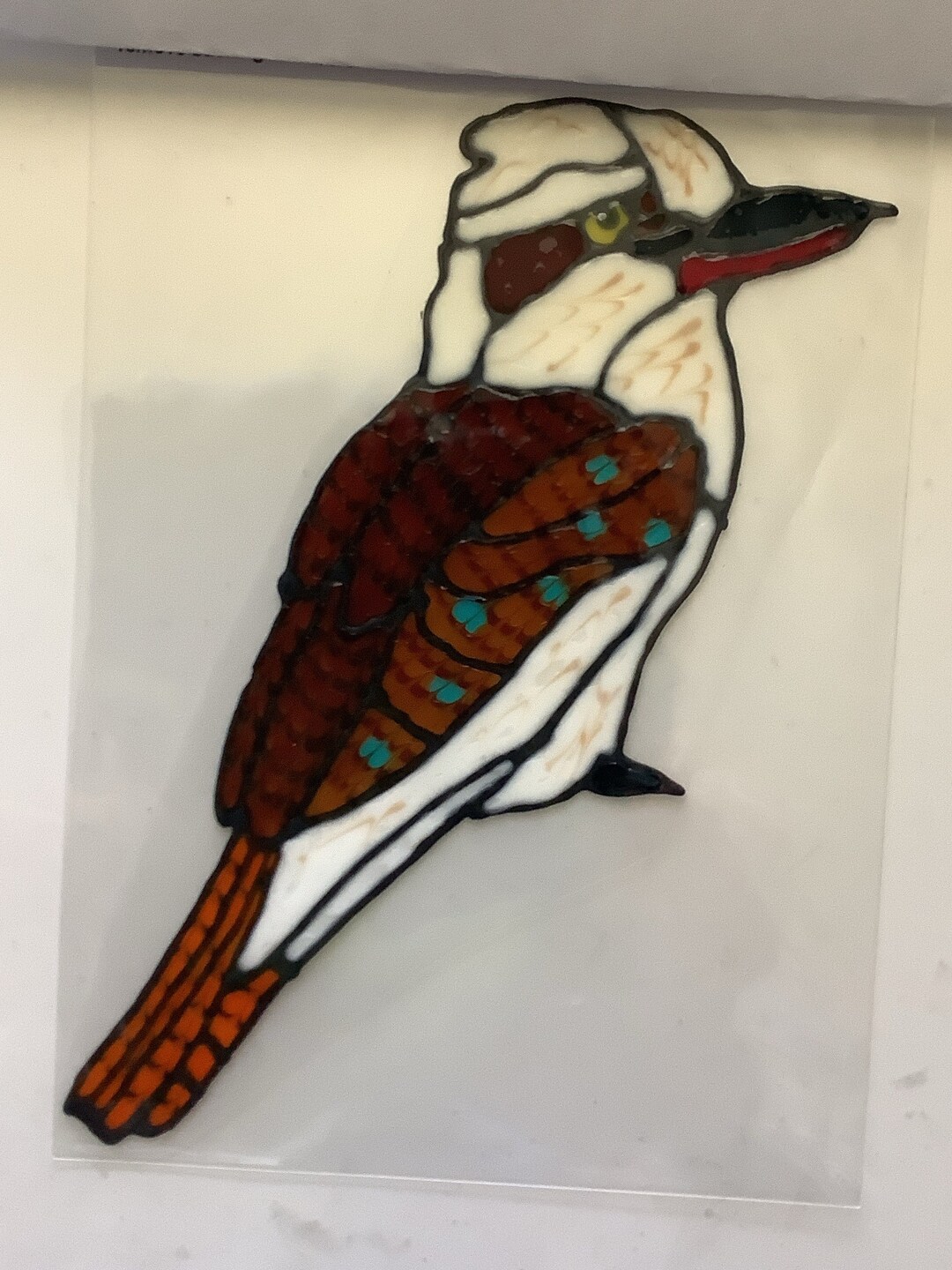 Hand Crafted Faux Stained Glass Window Cling Australian Laughing ...