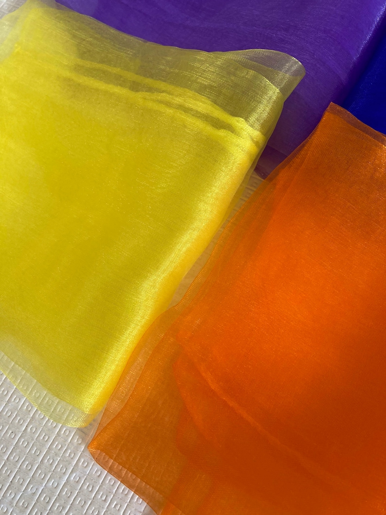 Chiffon Sensory Scarves: Colorful Baby Play Set, Dance Ribbons - Etsy