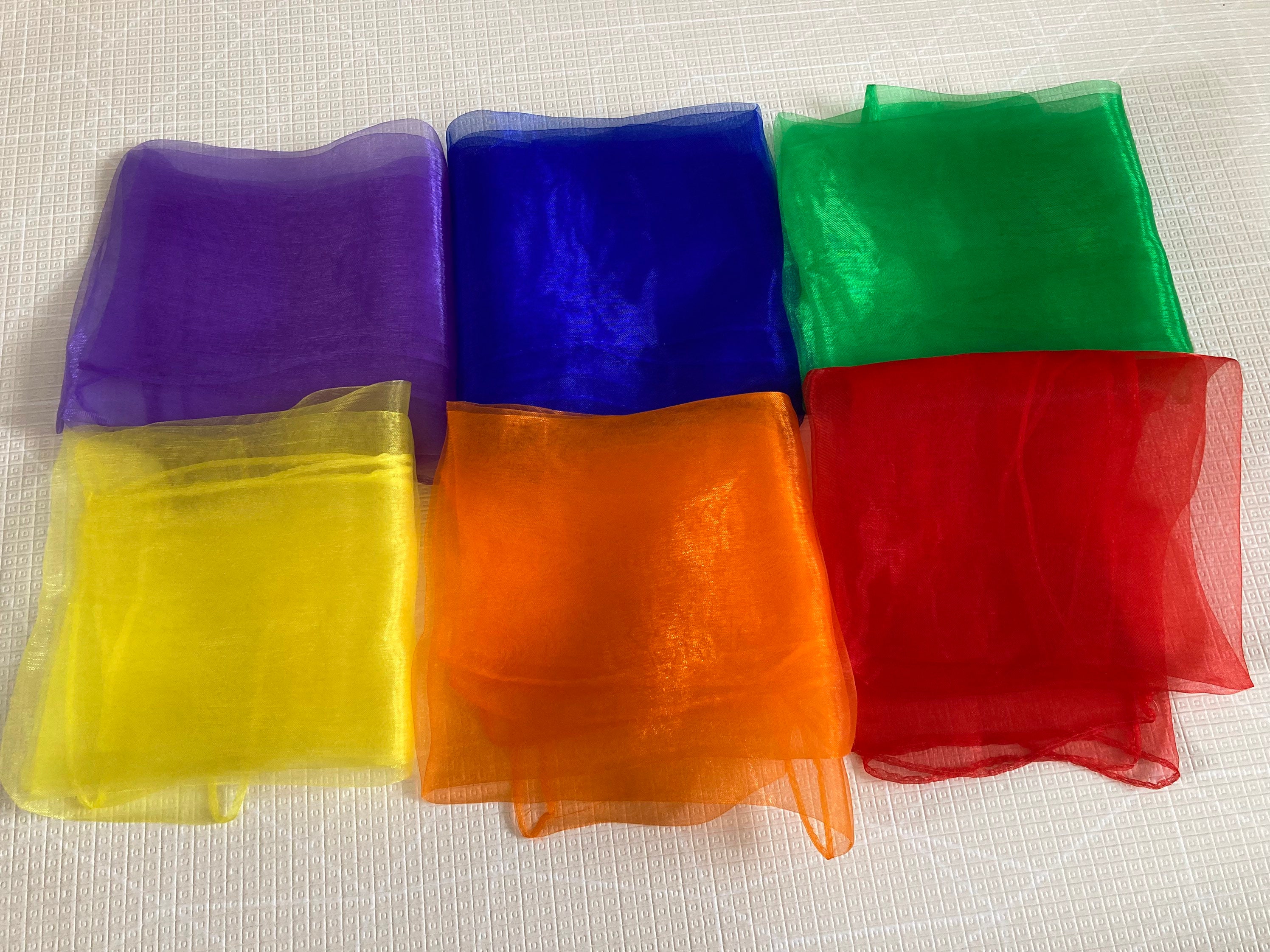Chiffon Sensory Scarves: Colorful Baby Play Set, Dance Ribbons - Etsy