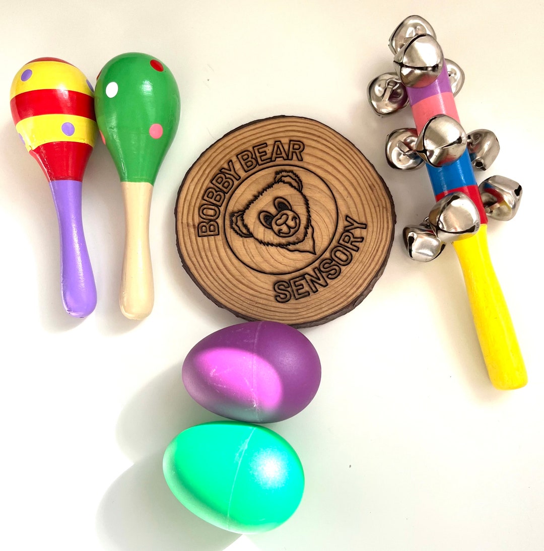 Baby Musical Instrument Gift Set: Mini Maracas, Jingle Bell, Egg ...