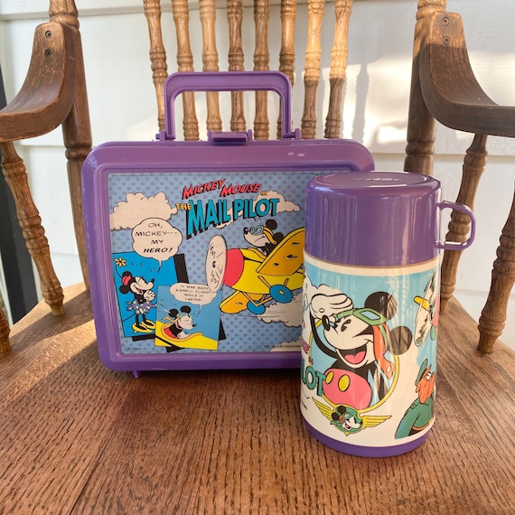 Vintage 1990s Purple Aladdin Mickey Mouse Mail Pilot Lunch Box - Etsy