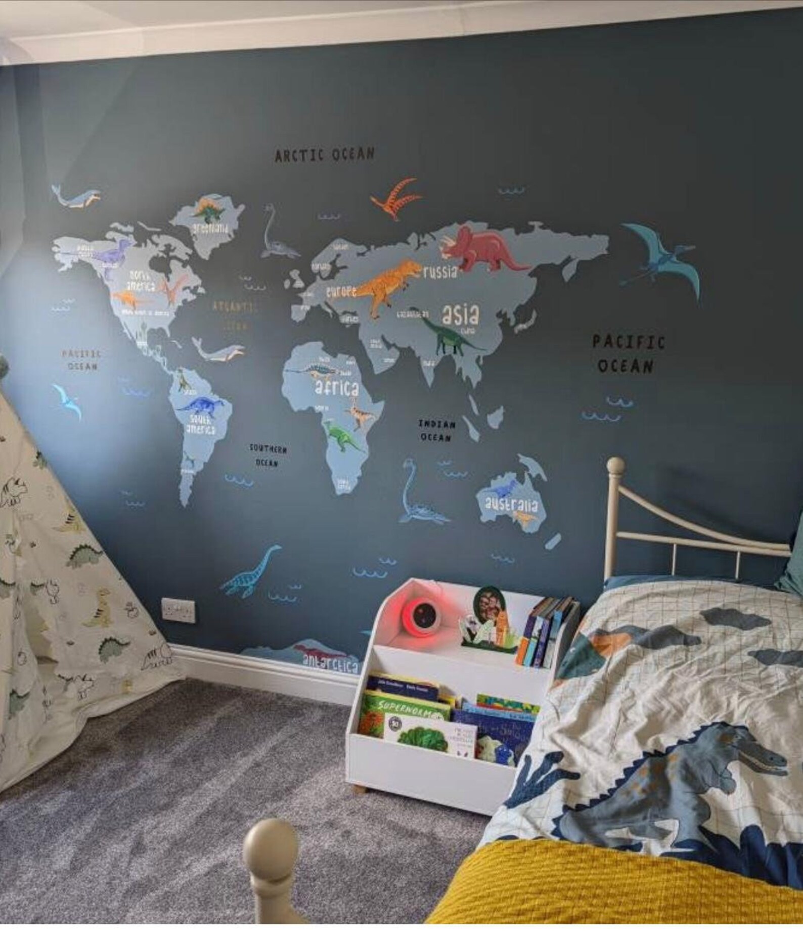 World Map Peel and Stick Dinosaur World Map Dinosaur - Etsy