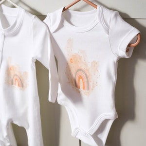 Boho Rainbow Baby Coming Home Outfit: Organic Cotton Newborn Gift Set ...