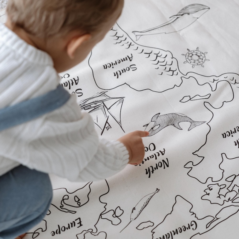 World Map Fabric - Etsy