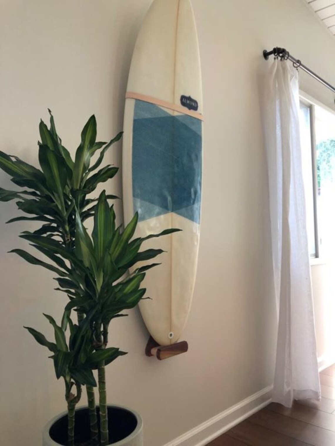 Surfboard Wall Mount Rack Vertical Wood - Etsy