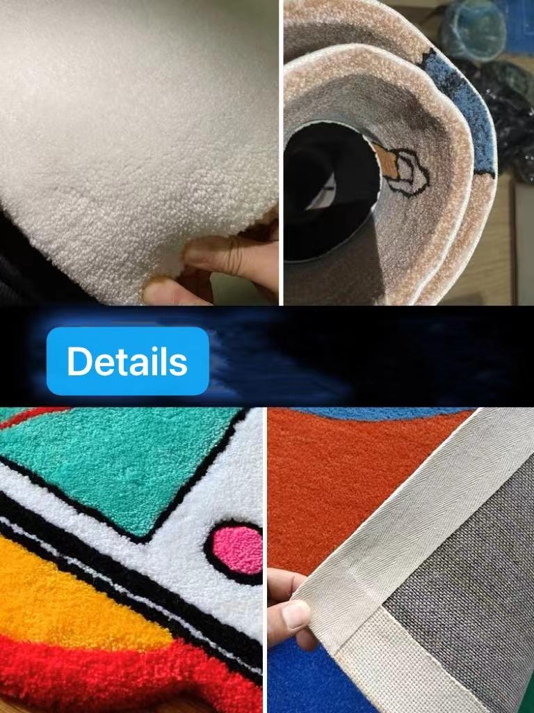 Handmade Custom Tufted Rug: Anime Design, Personalized Home Decor - Etsy